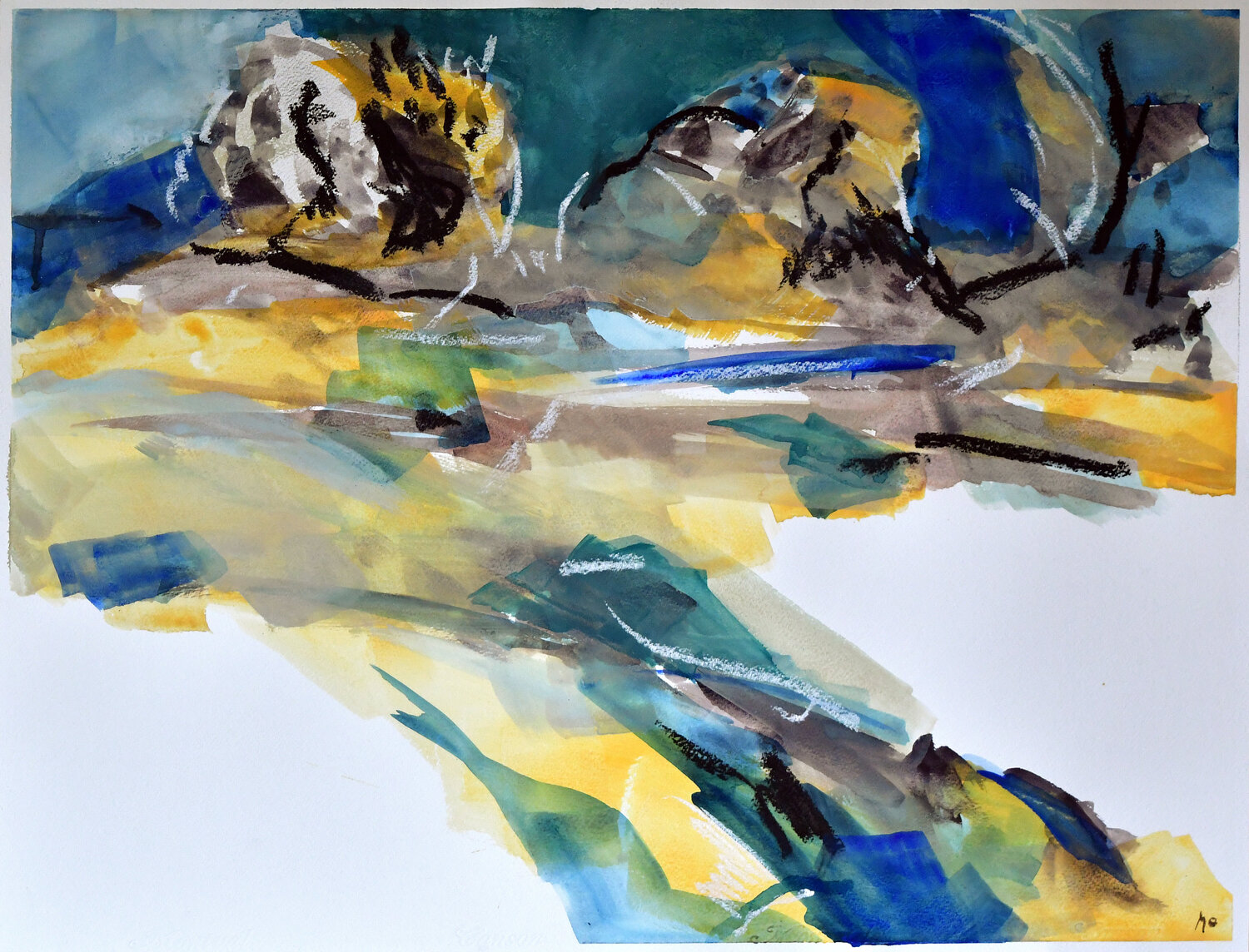 Feld by Matthias Oppermann (2020) : Work on Paper Watercolor, Charcoal ...