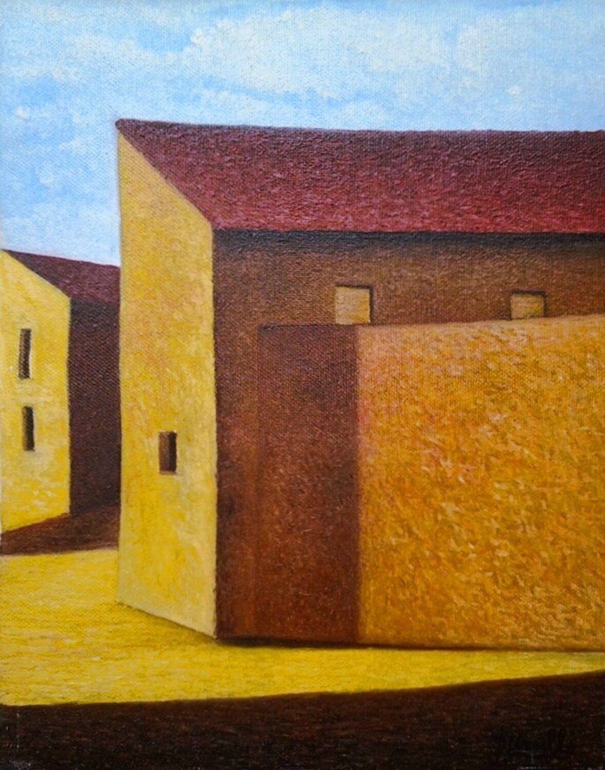PAESAGGIO METAFISICO de DOMENICO URSILLO (2007) : Peinture Huile sur ...