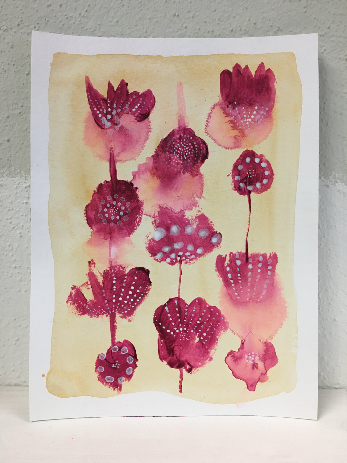 Verbindung Nr. 2 von Corina Capri (2020): Werk auf Papier Acryl, Filz ...