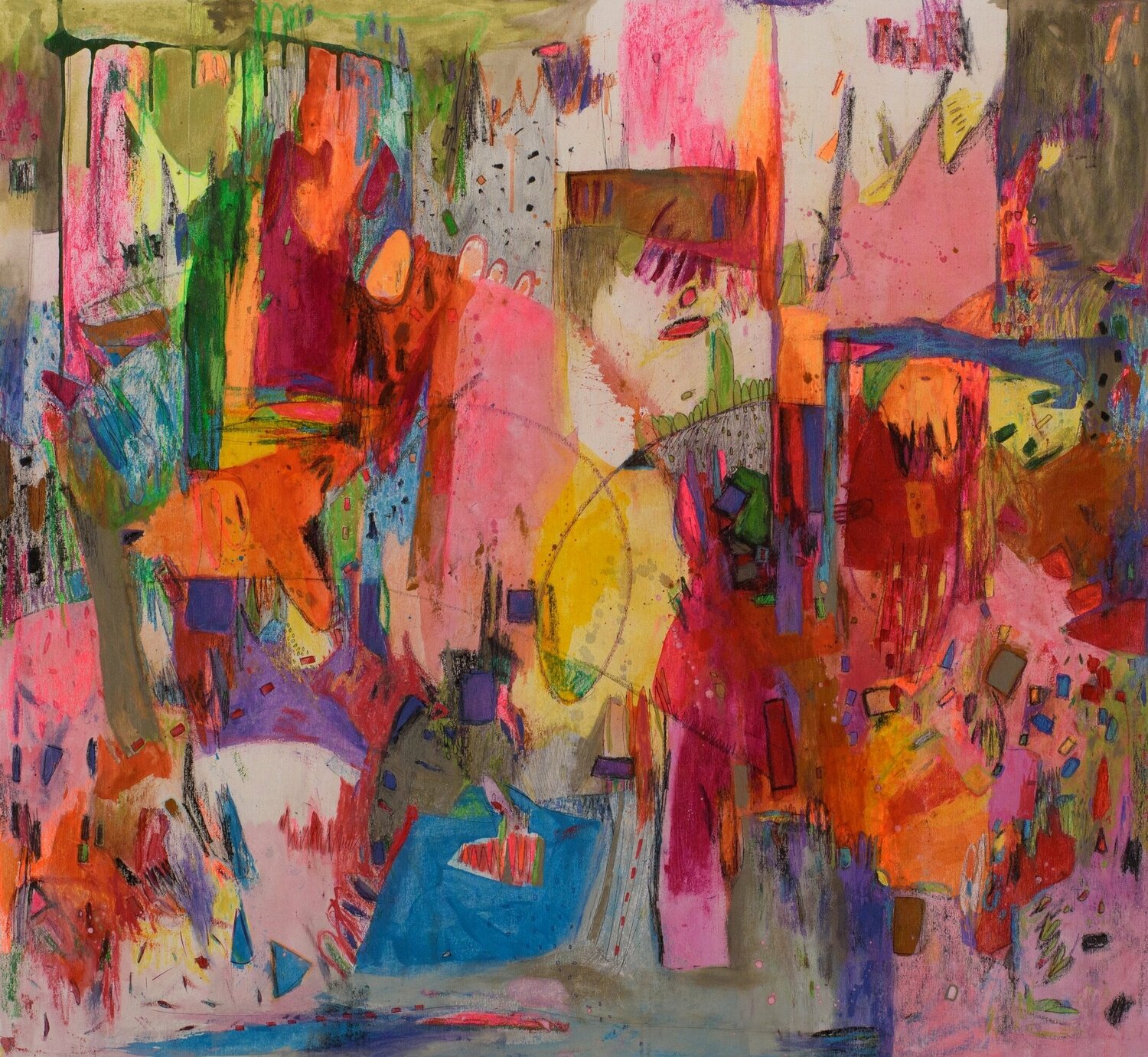 Cuarto Mapa by Sandra Botner (2021) : Painting Acrylic, Pencil on ...