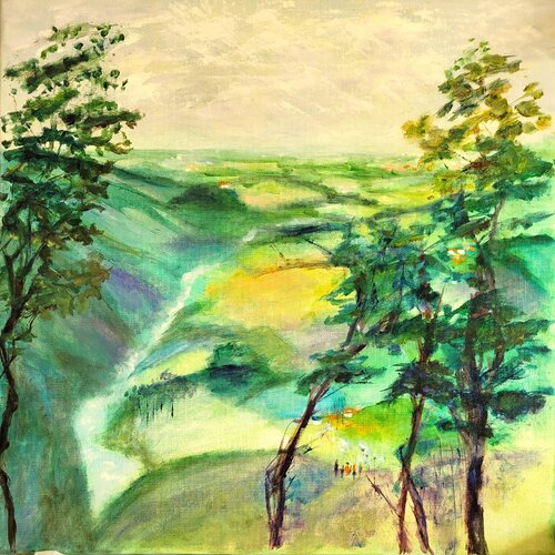 Scandinavian Autumn by Aase Lind (2018) : Painting Acrylic, Pencil on ...