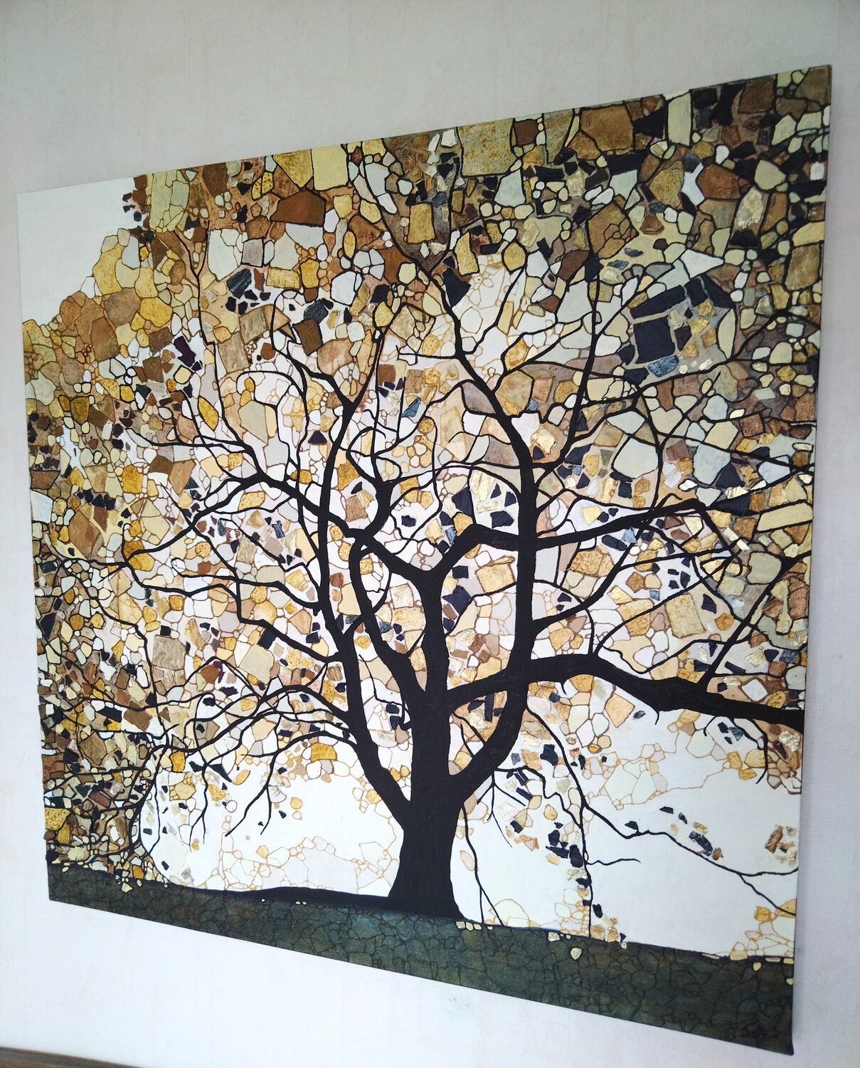 Arbre soleil de Sophie Cantou (2024) : Peinture Acrylique, Collage sur ...