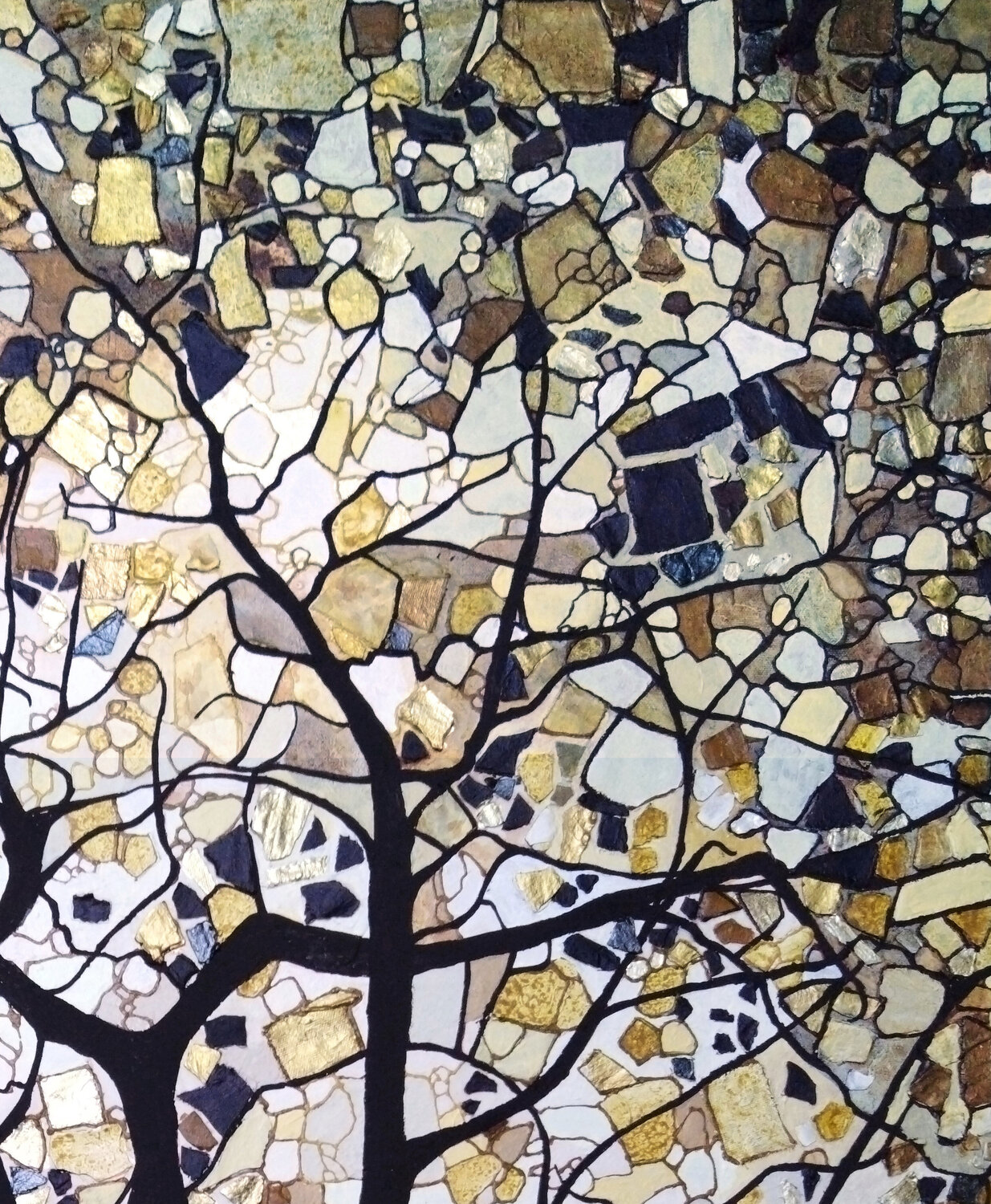 Arbre soleil by Sophie Cantou (2024) : Painting Acrylic, Collage on ...