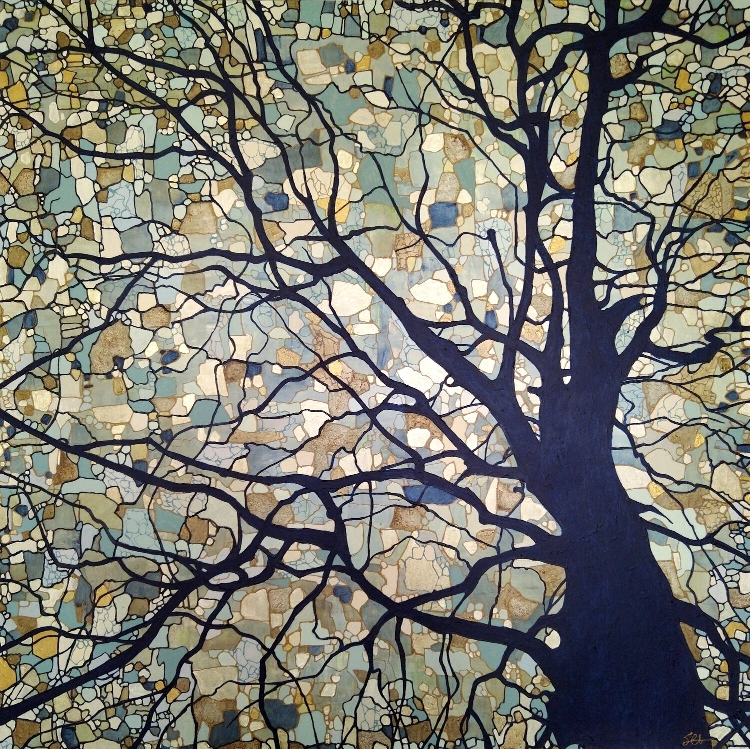 Acrylic Tree Branch Paintings