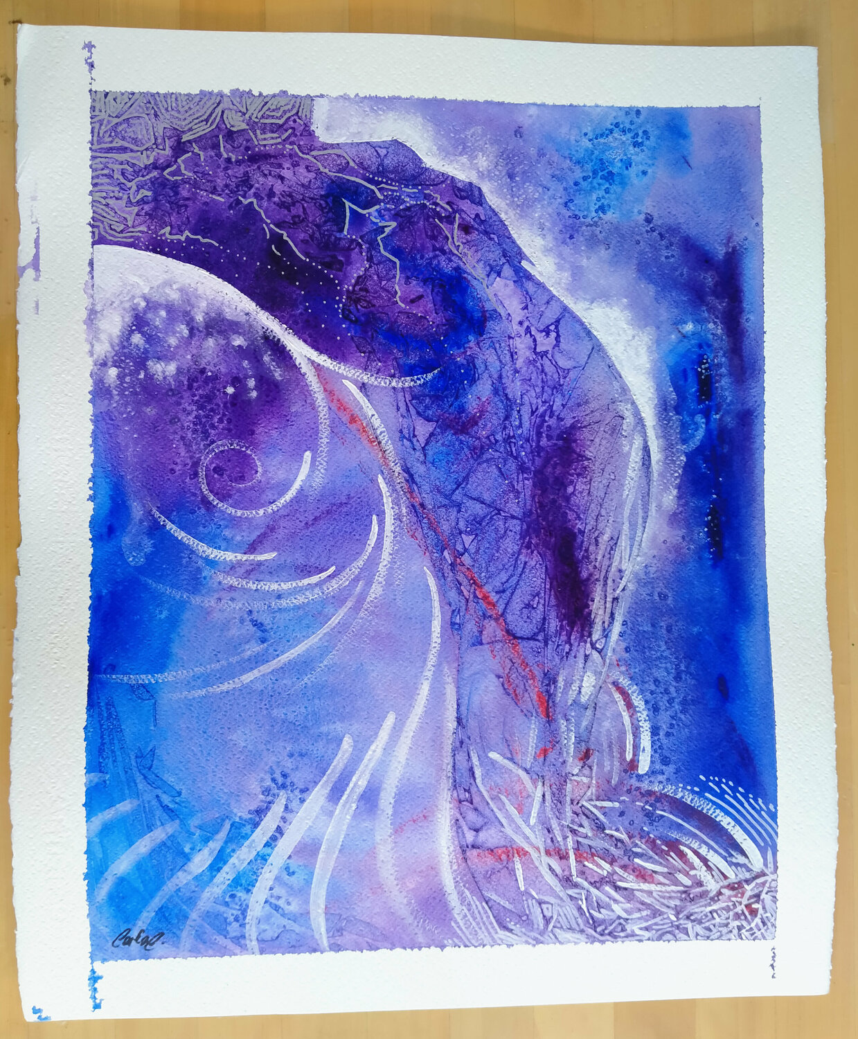 Universo by Carla Francesca Castagno (2019) : Work on Paper Watercolor ...