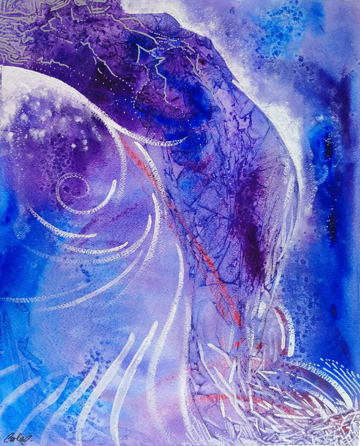 Universo by Carla Francesca Castagno (2019) : Work on Paper Watercolor ...