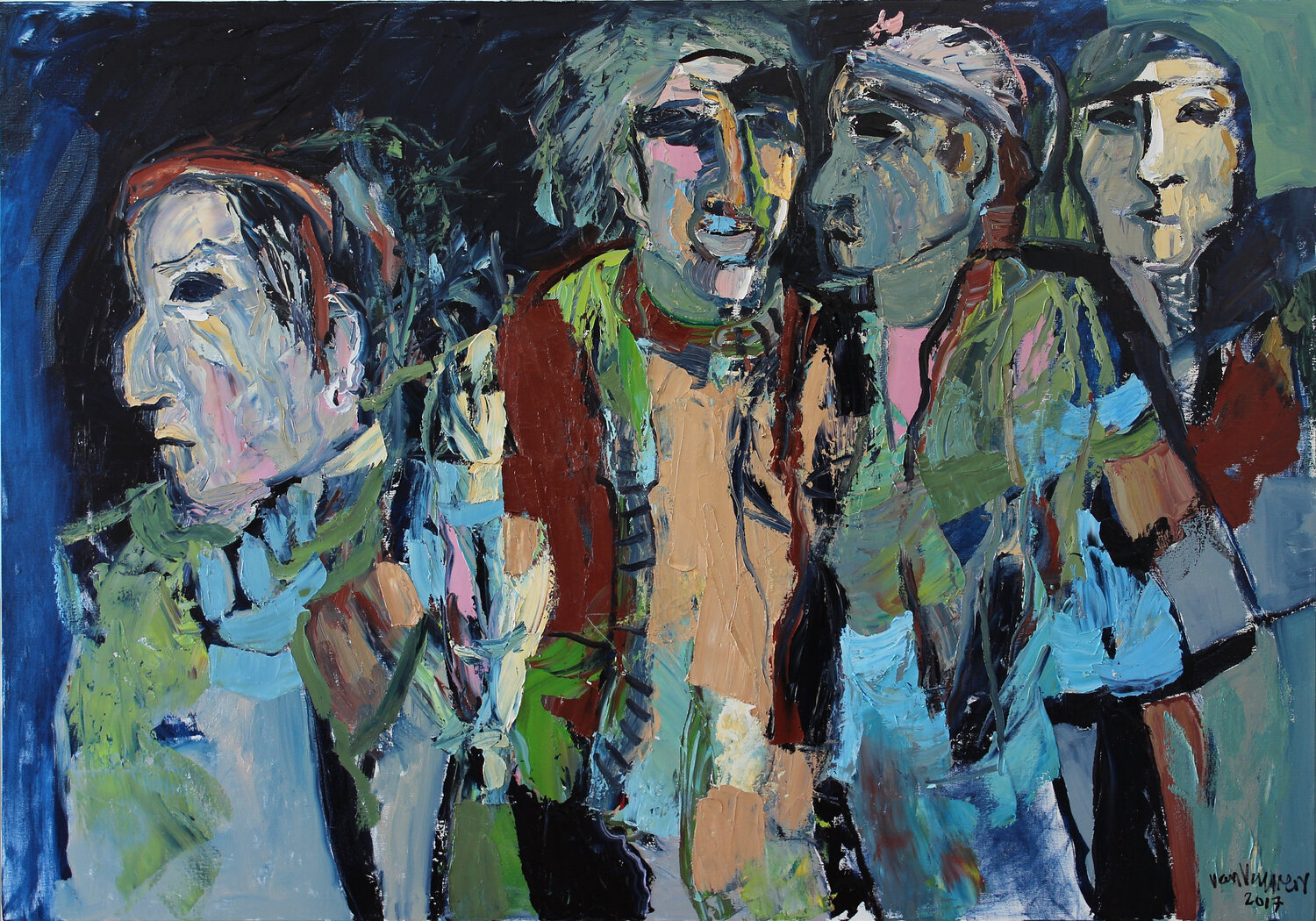 4 musicians by André François van Vuuren (2017) : Painting Oil on Linen ...