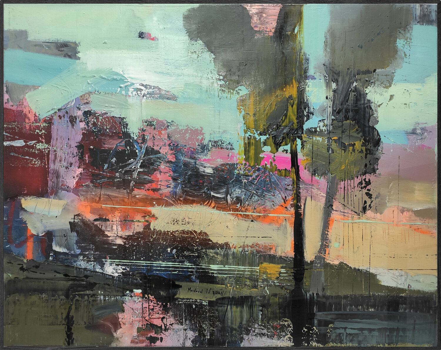 Depth of nature 50 by Nazarii Medvid (2021) : Painting Acrylic on ...