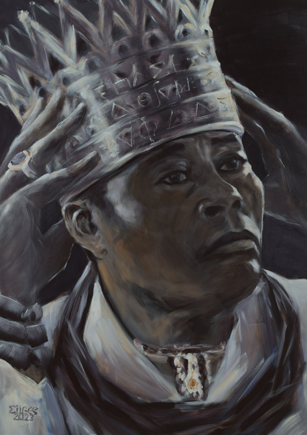 Self-Crowning 5 by Prof. Gerhard Silber (2023) : Painting Acrylic on ...