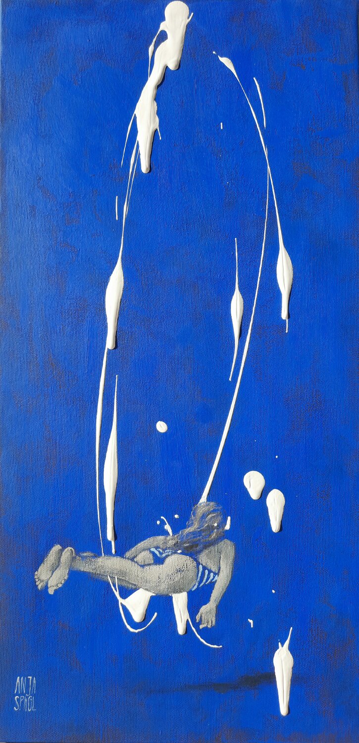 Craving the ocean by Anja Spagl (2023) : Painting Acrylic on Canvas ...