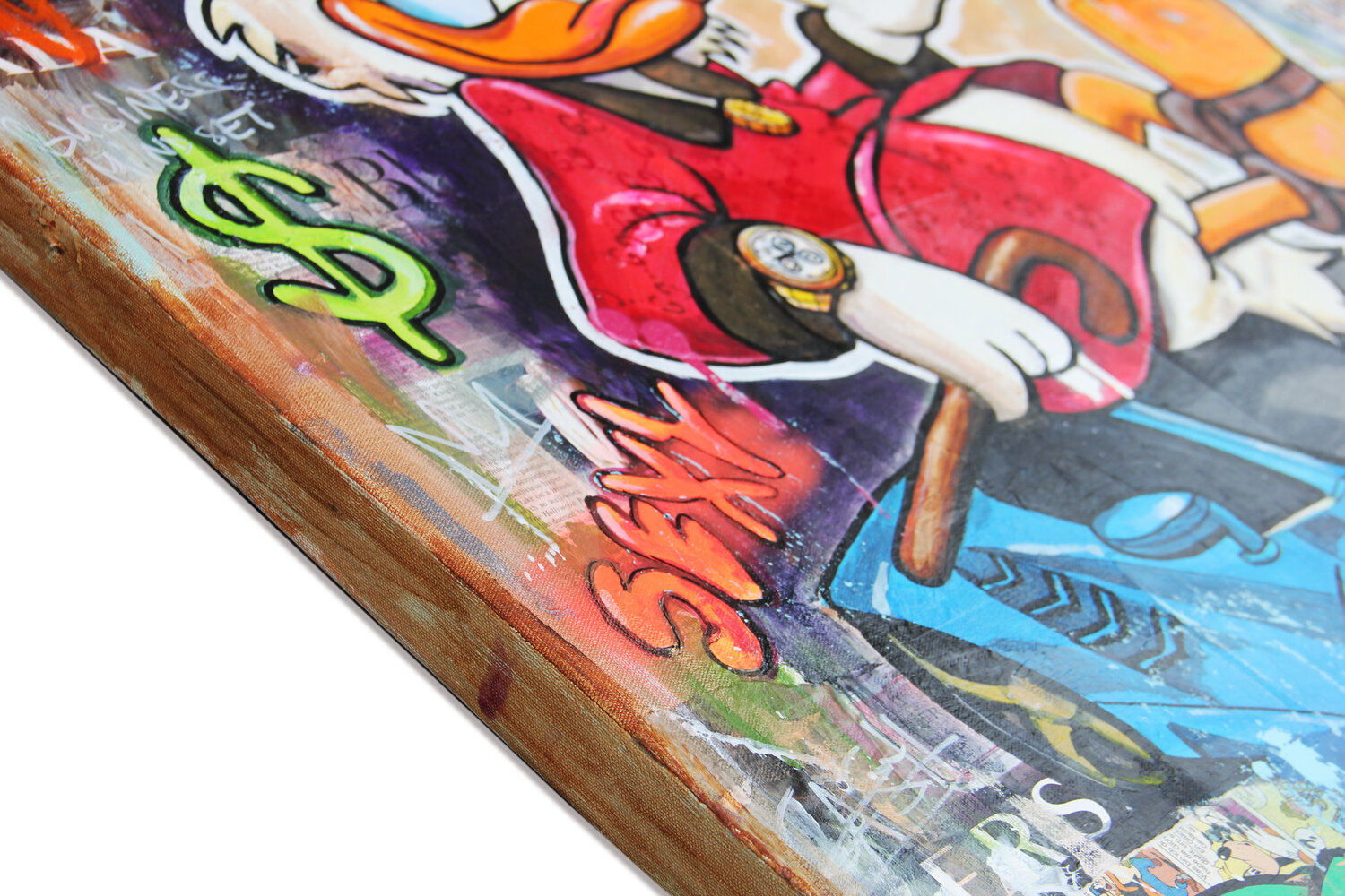 Scrooge Selfmade von Kristin Kossi (2023): Malerei Acryl, Collage auf ...