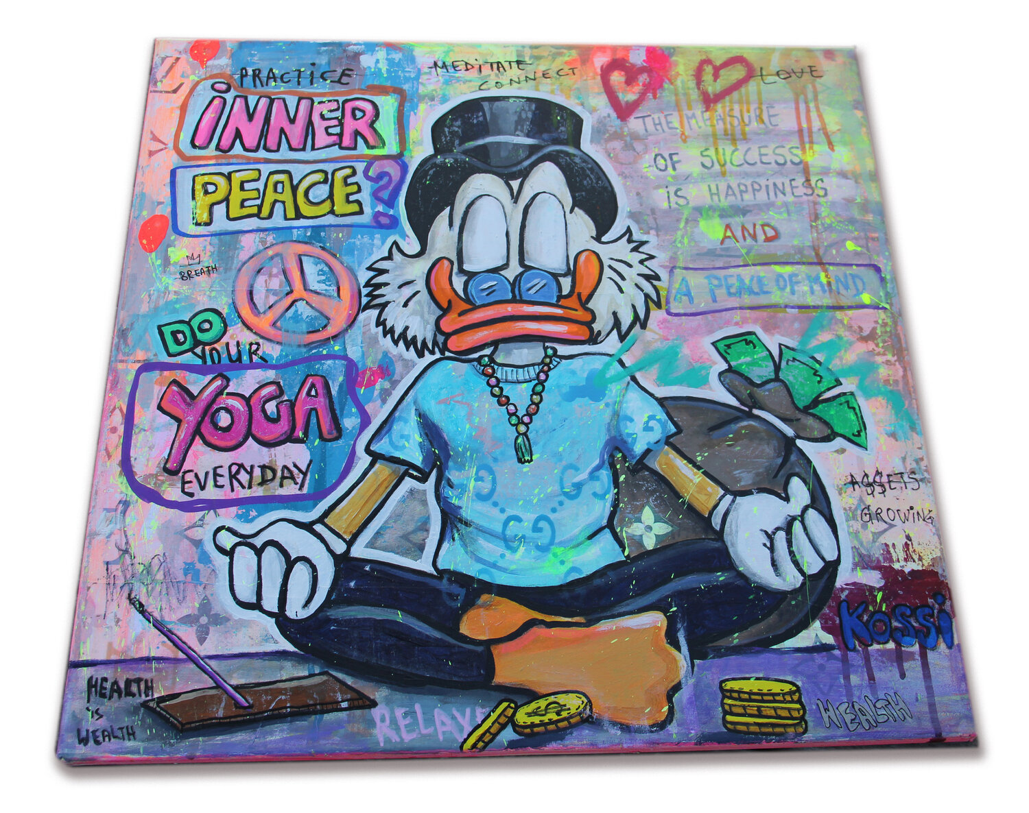 Scrooge McDuck Yoga Time by Kristin Kossi (2024) : Painting Acrylic ...