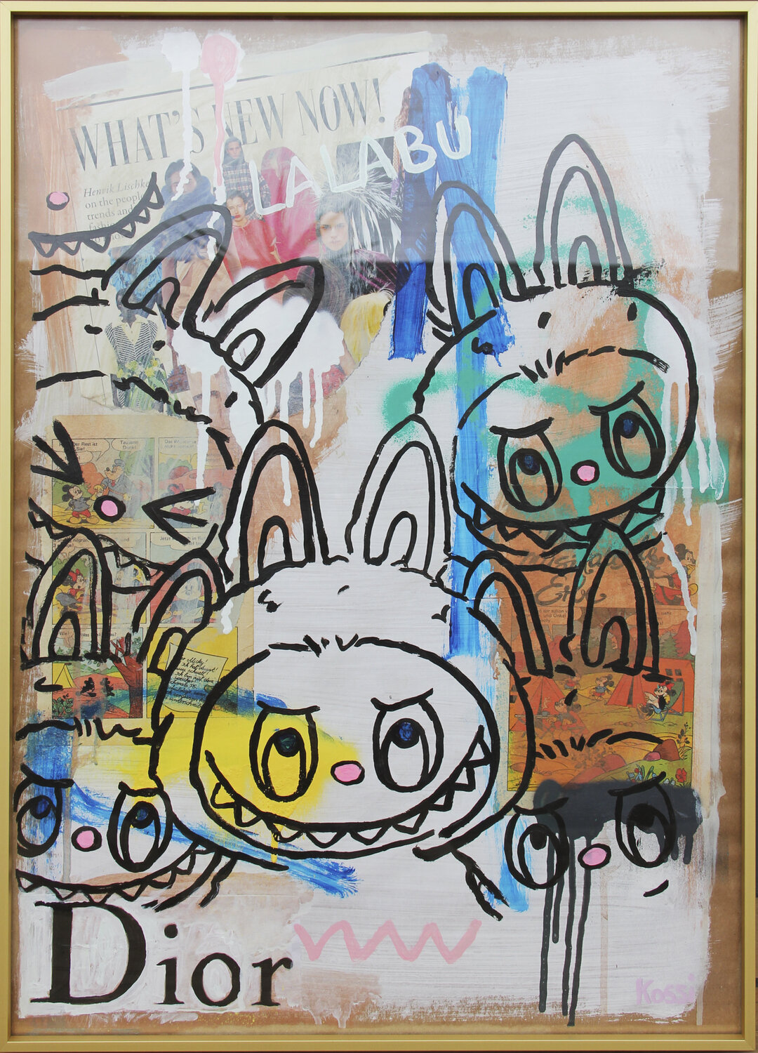 Lalabu Labubu de Kristin Kossi (2025) : Peinture Acrylique, Collage sur ...