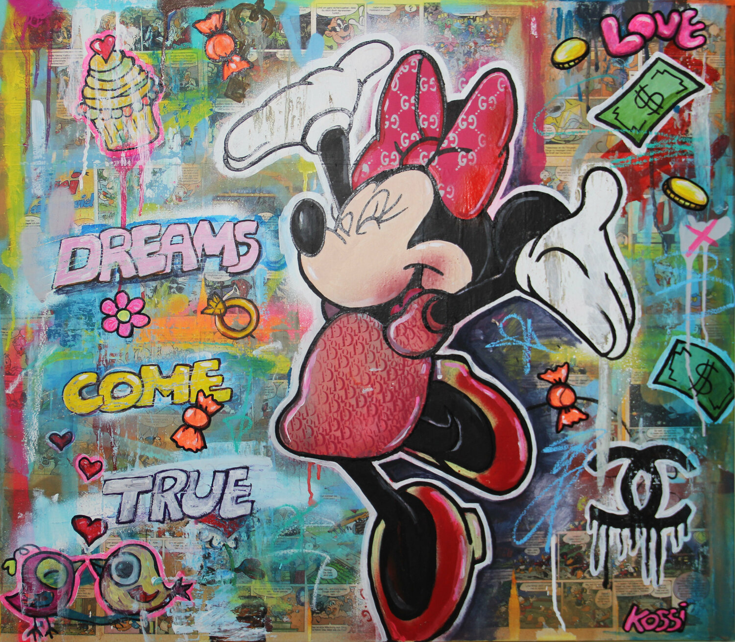 Happy Minnie Dreams come true by Kristin Kossi (2020) : Painting ...