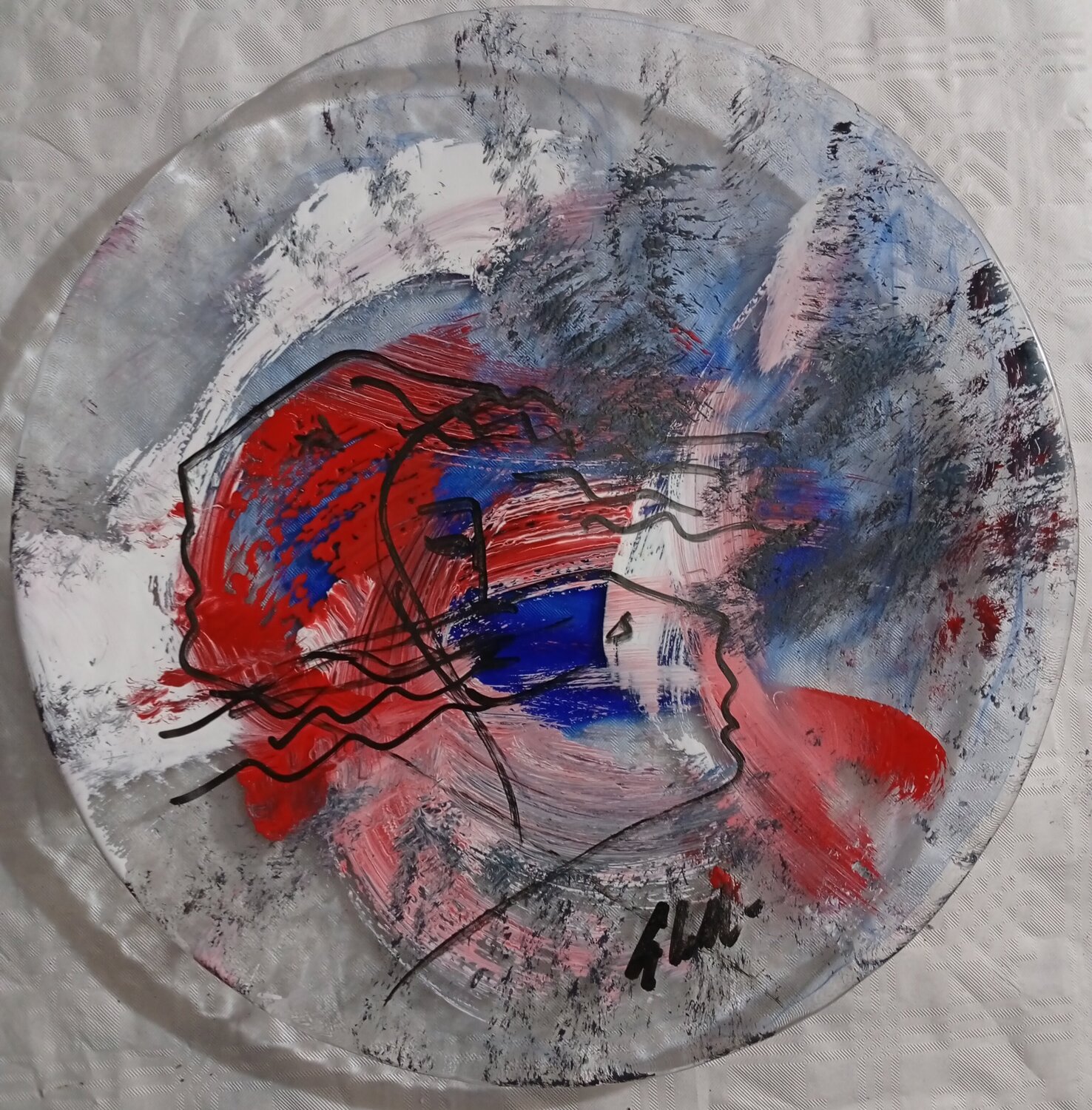 Tre volti von Giancarlo Siniscalchi (2025): Malerei Füller, Emaille auf ...