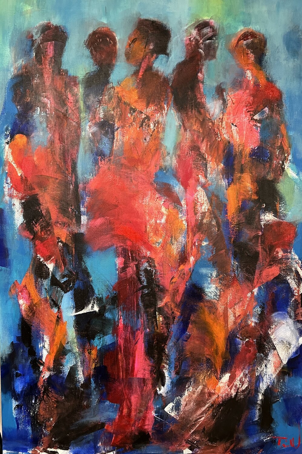 Standing Couples by Tine Weppler (2023) : Painting Acrylic on Canvas ...
