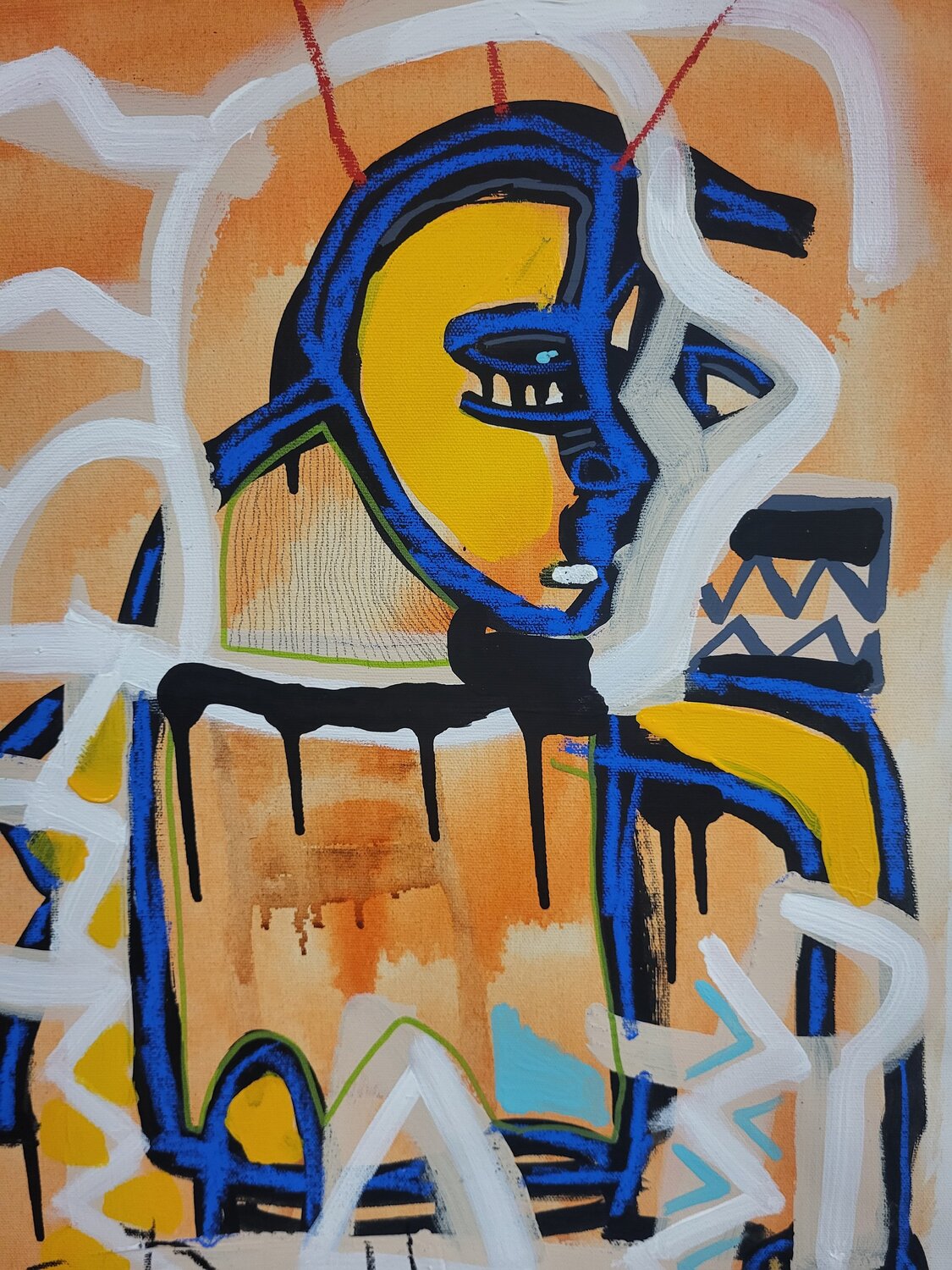 Relics von Marc Rayner (2025): Malerei Acryl, Collage auf Leinwand ...