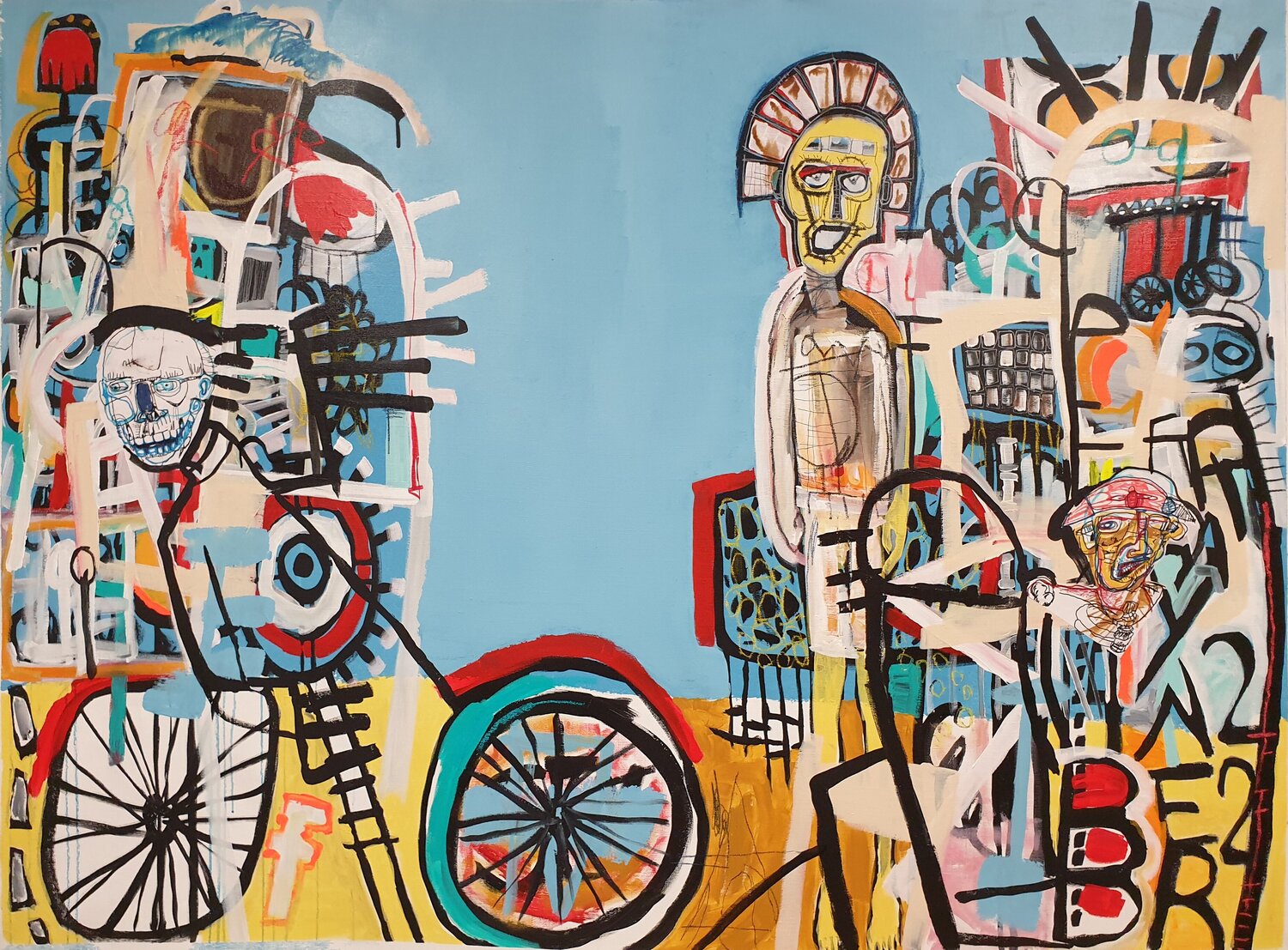 "Psycho biker" by Marc Rayner (2022) : Painting Acrylic, Collage on ...