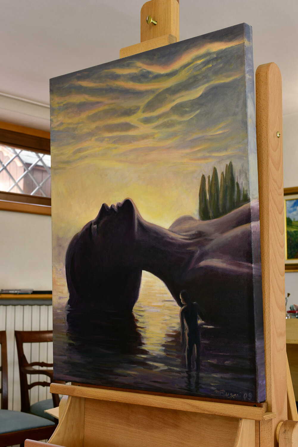 Beyond the wall by Marco Busoni (2009) : Painting Oil on Canvas - Singulart