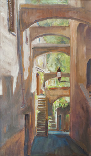 Blue shadows by Marco Busoni (2022) : Painting Oil on Canvas - Singulart