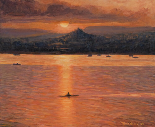 Blue shadows by Marco Busoni (2022) : Painting Oil on Canvas - Singulart