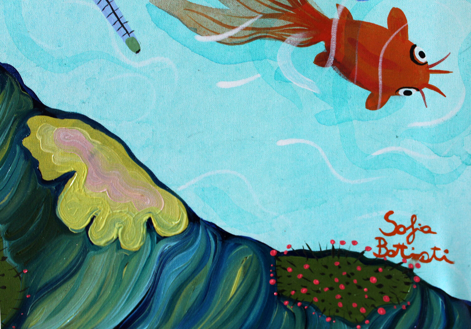 Catfish Mom by Sofia Battisti (2022) : Painting Acrylic, Oil on Canvas ...