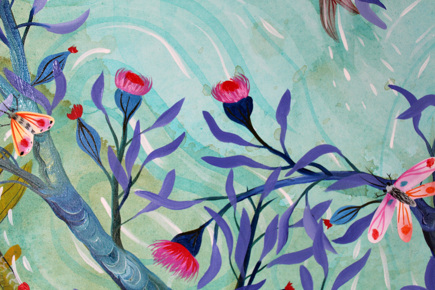 Jump into the pond by Sofia Battisti (2022) : Painting Acrylic, Oil on Canvas - Singulart