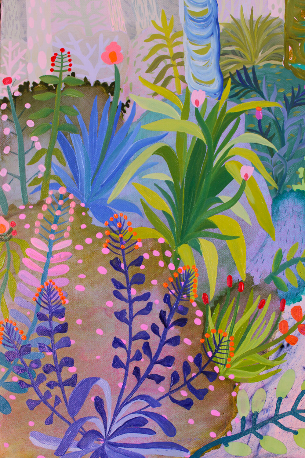 Lonely woman with bag von Sofia Battisti (2022): Malerei Acryl, Öl auf Leinwand - SINGULART