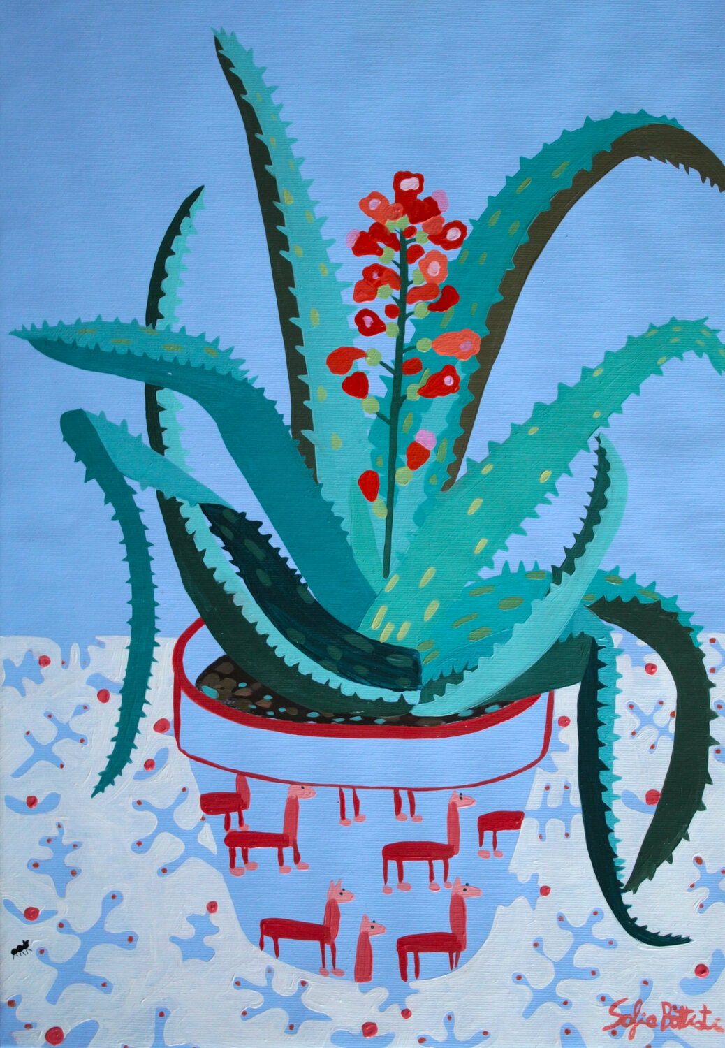 Aloe 6 von Sofia Battisti (2021): Malerei Acryl, Öl auf Leinwand - Singulart