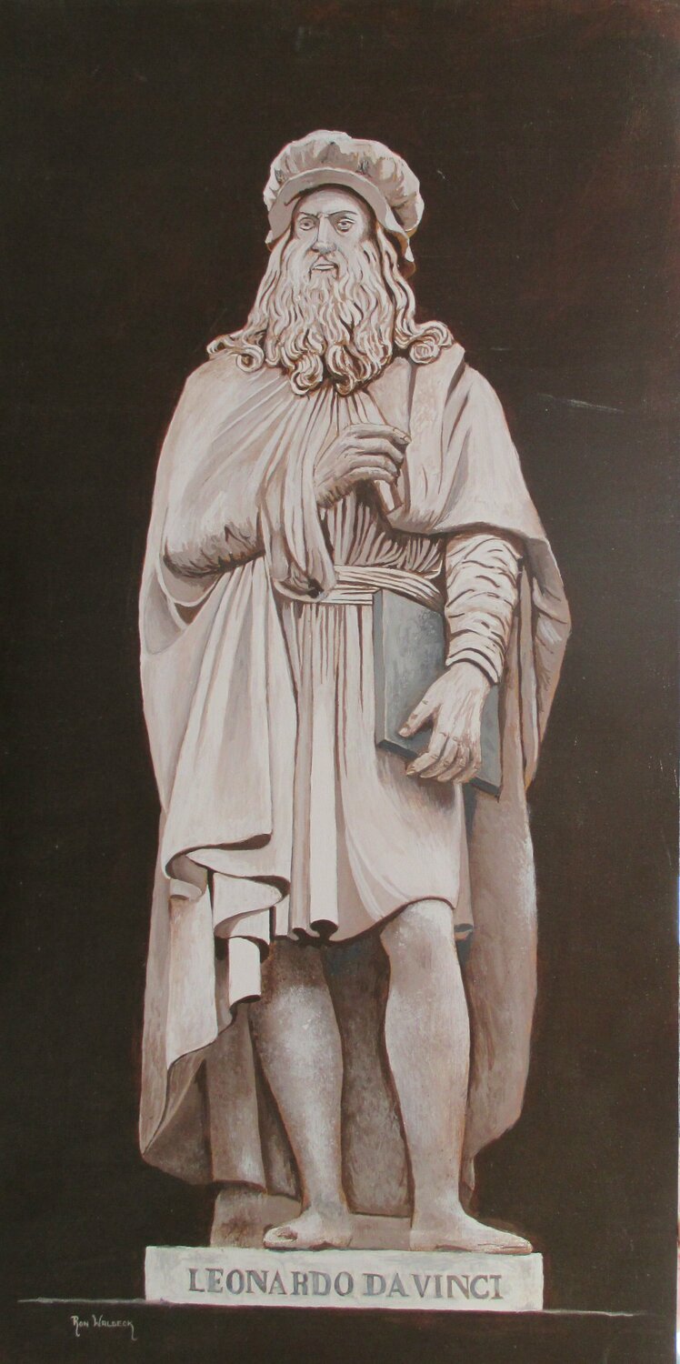 667 Painting of the Leonardo da Vinci statue von Ron Waldeck (2018 ...