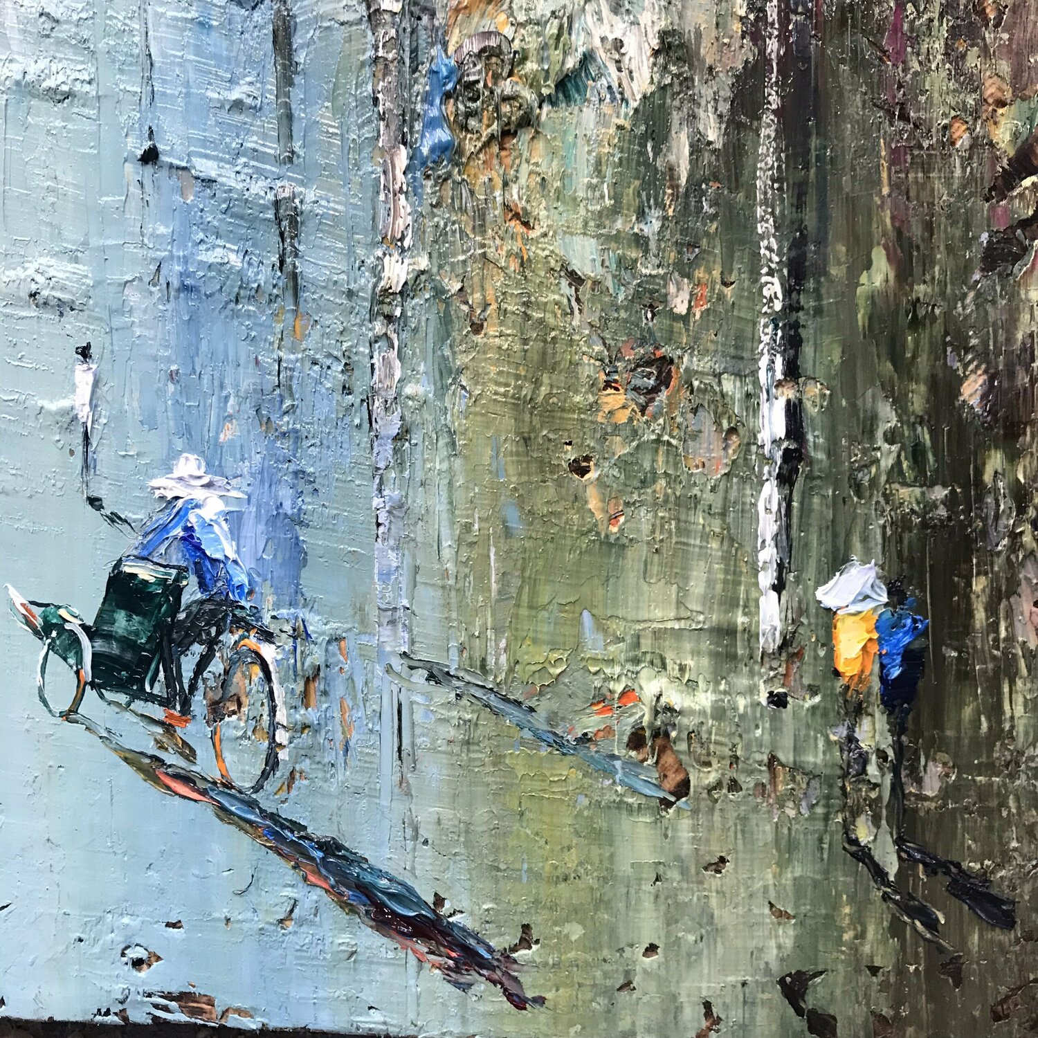 Spring Rain by Quan Le (2022) : Painting Oil on Wood - SINGULART