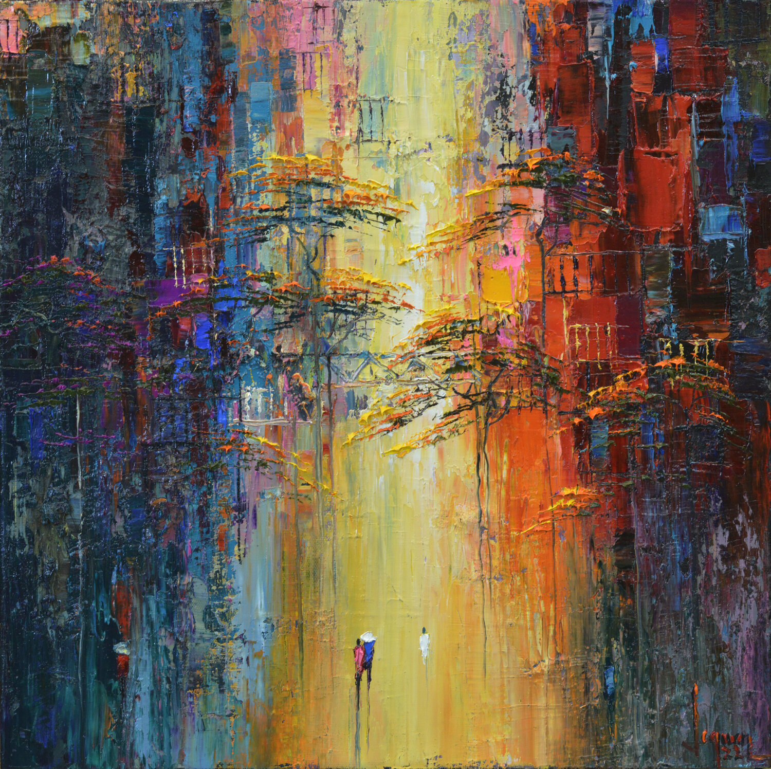 The warm sun shines by Quan Le (2022) : Painting Oil on Canvas - SINGULART