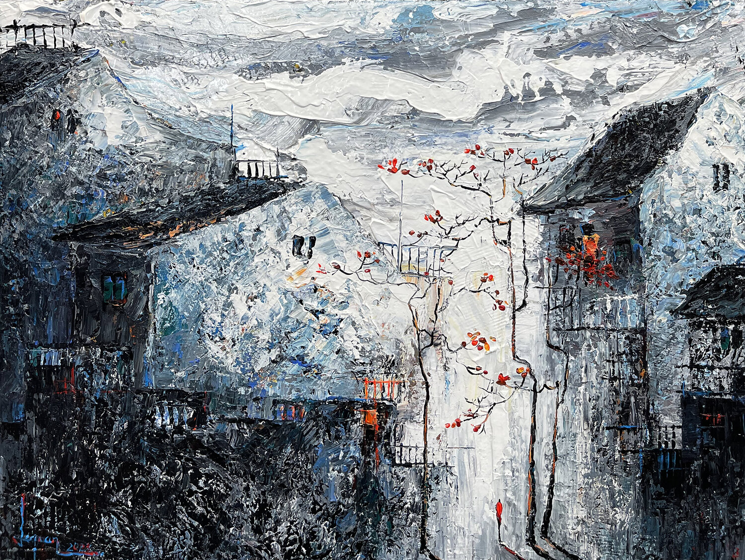 A Million Years Ago by Quan Le (2023) : Painting Acrylic on Canvas ...