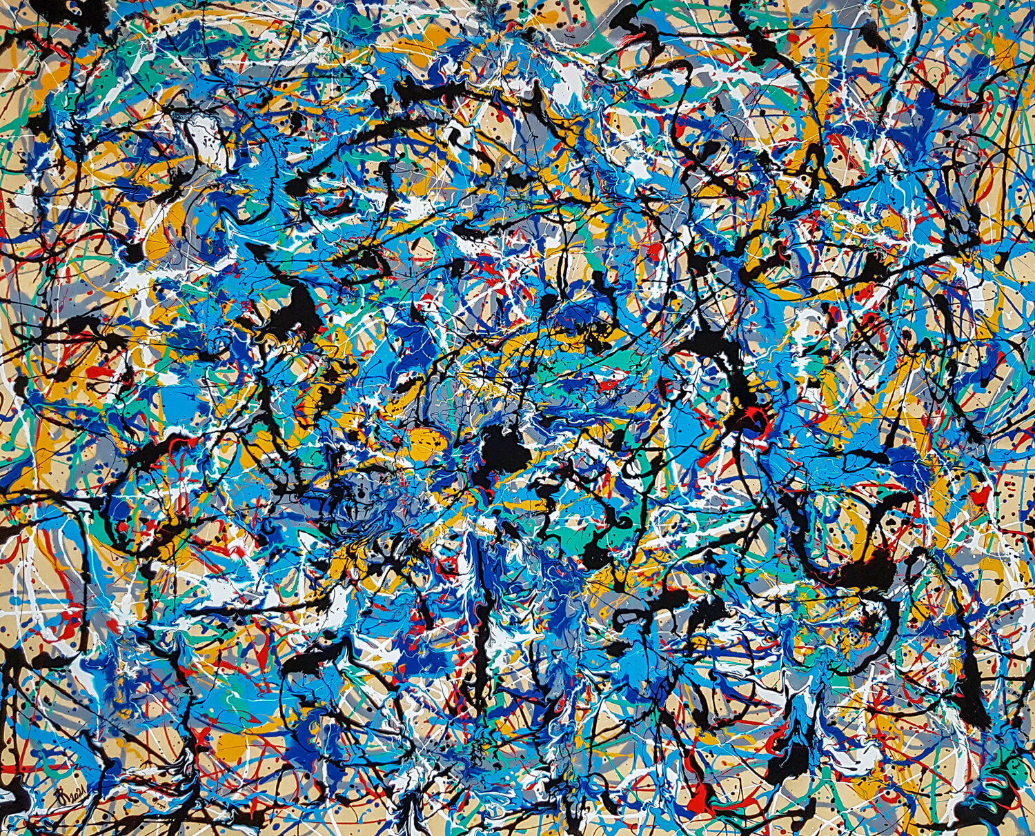 - Karbo N-8 - Style of JACKSON POLLOCK. Abstract Expressionism Painting ...