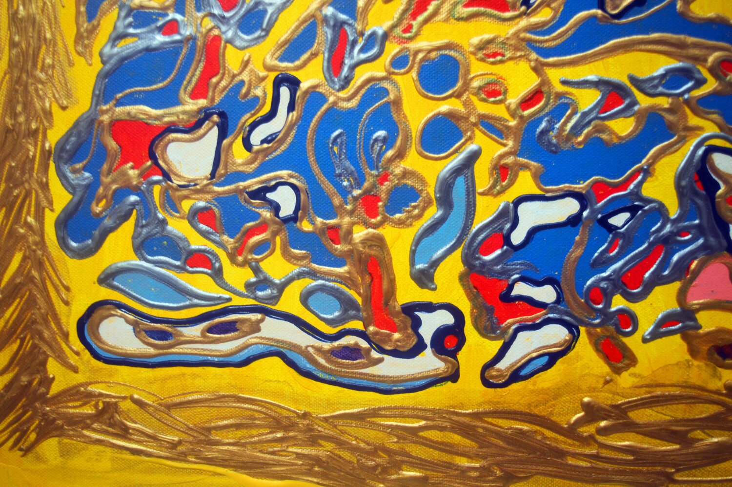 Wave Rhythm by Lisa Mee (2020) : Painting Acrylic, Gilding on Canvas ...