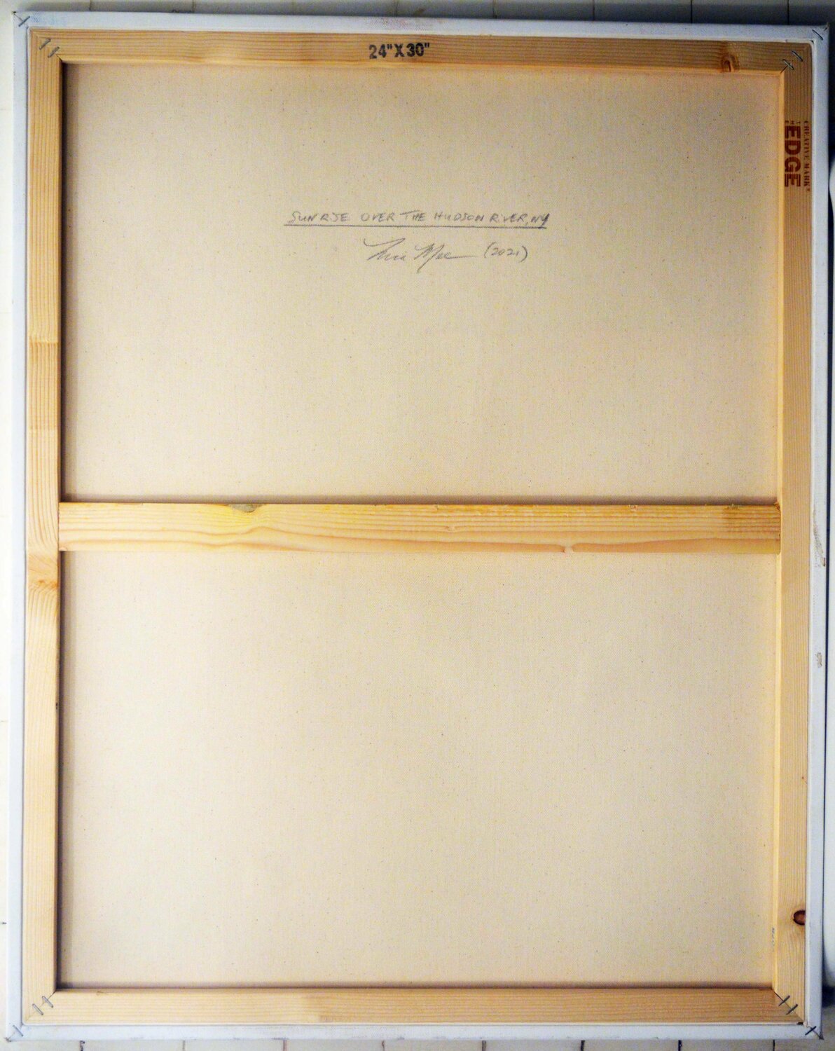 Sunrise Over The Hudson River, New York by Lisa Mee (2021) : Painting ...