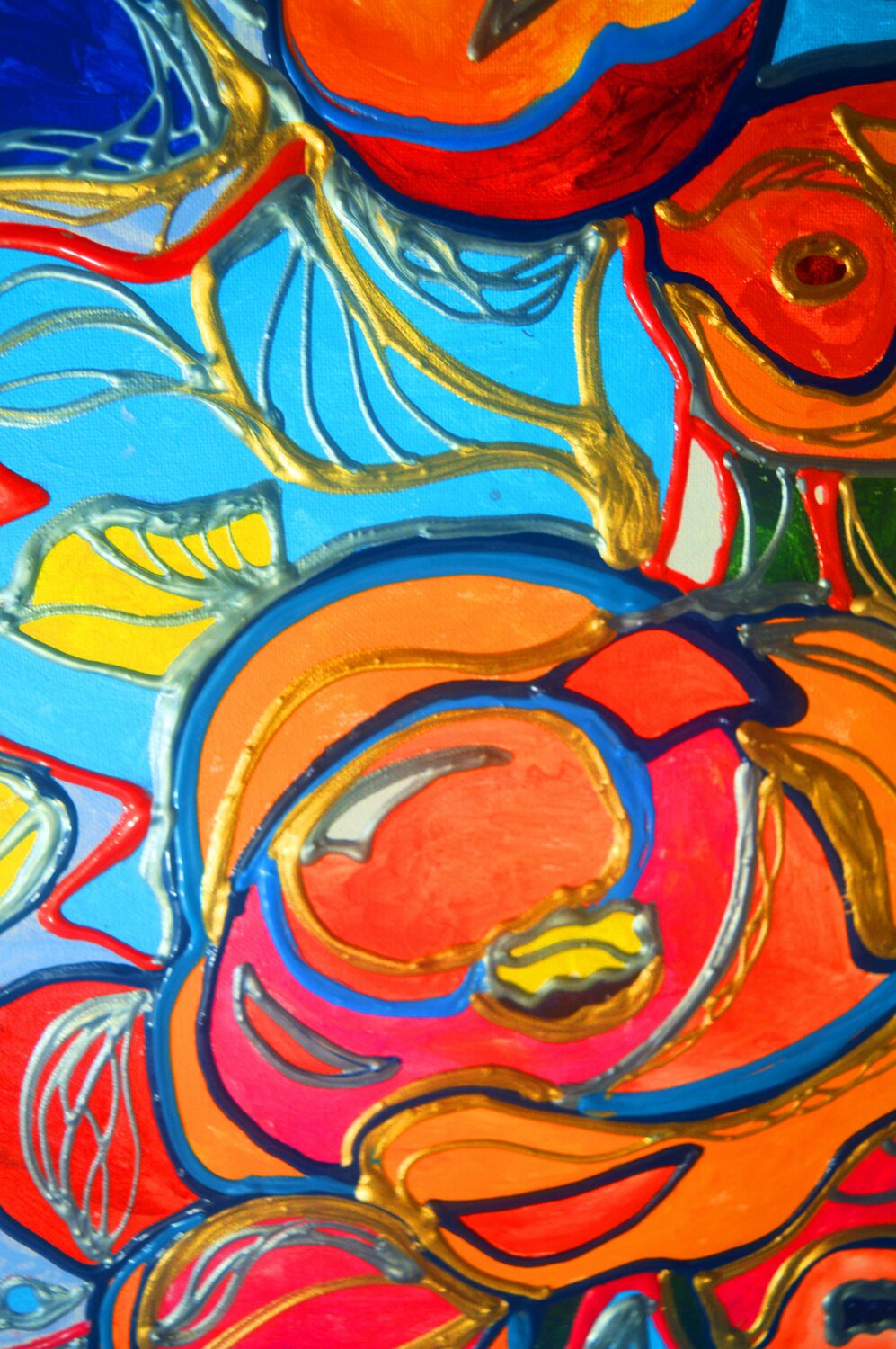 Bouquet Waves by Lisa Mee (2021) : Painting Acrylic, Gilding on Canvas ...