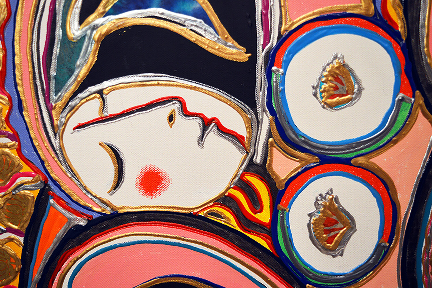 Allure by Lisa Mee (2023) : Painting Acrylic, Gilding on Canvas - SINGULART