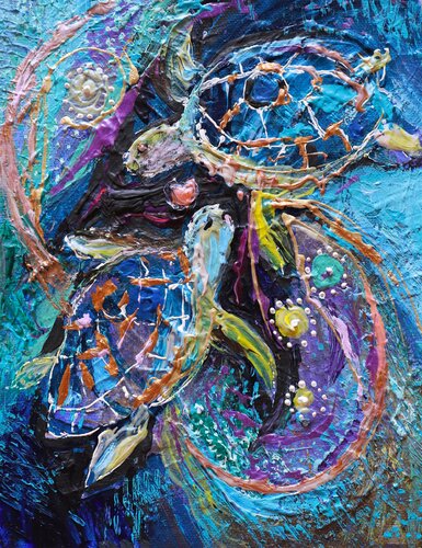 My Palette #9. Turtle Tango by Elena Kotliarker (2024) : Painting ...