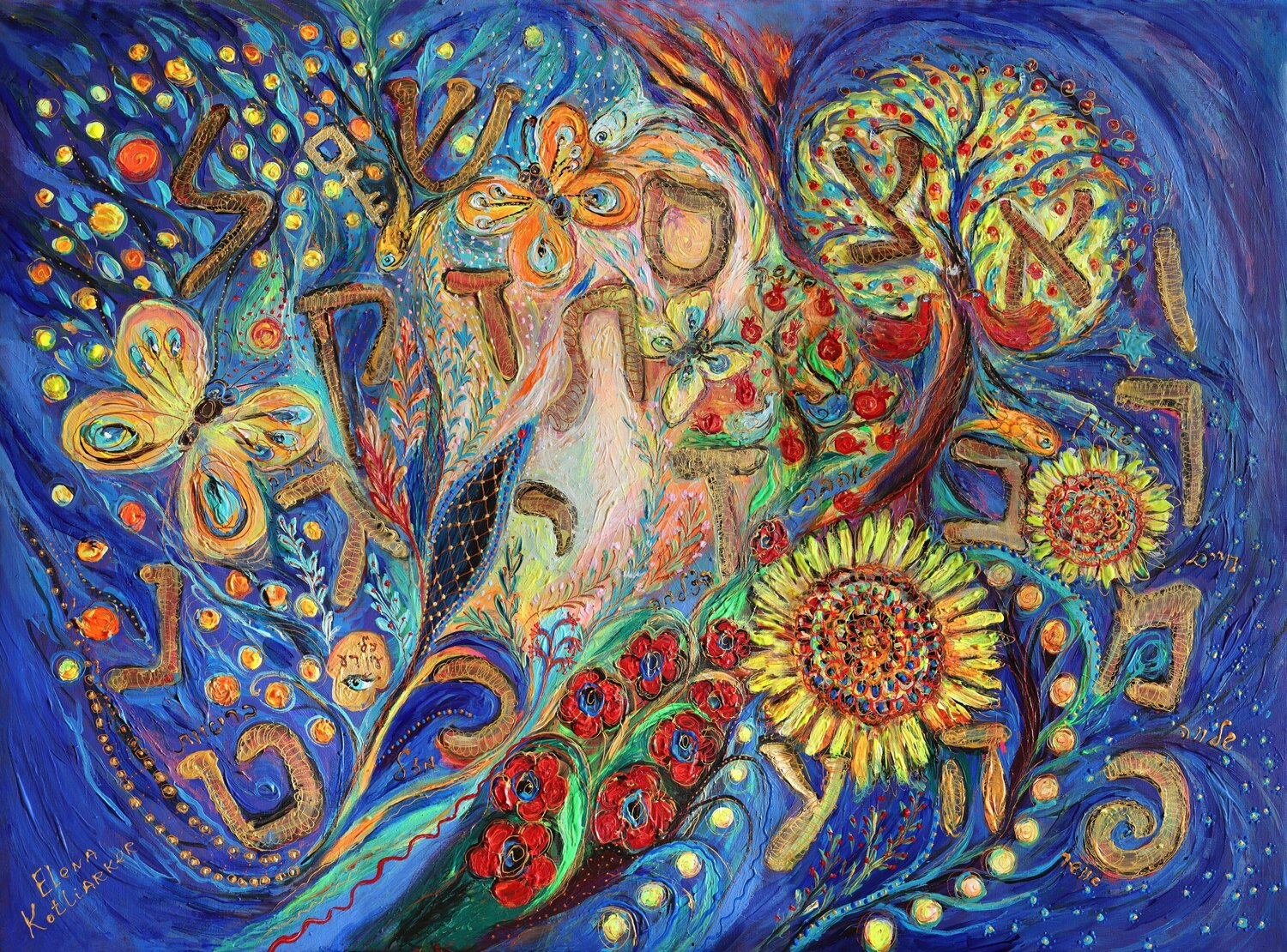 Eternal Letters by Elena Kotliarker (2022) : Painting Acrylic, Oil ...