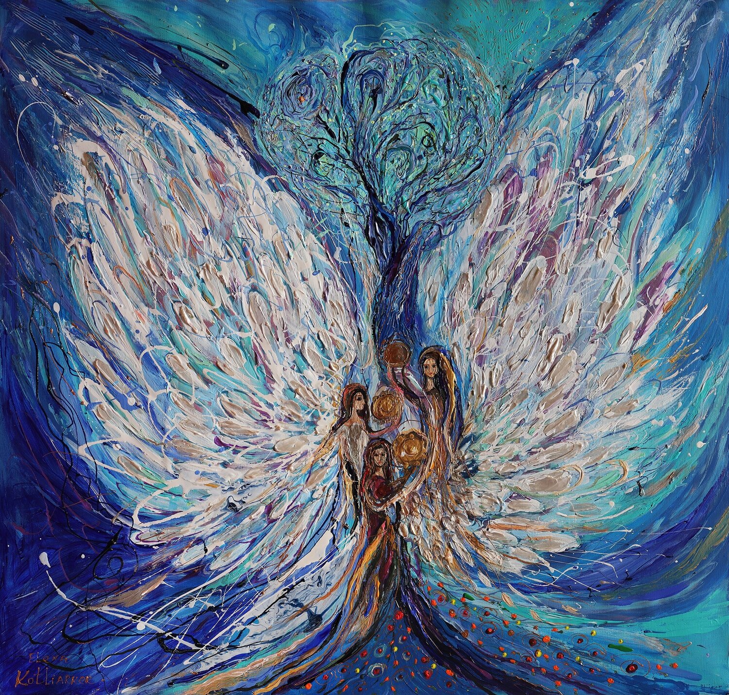 Abstract Angel Wings Art