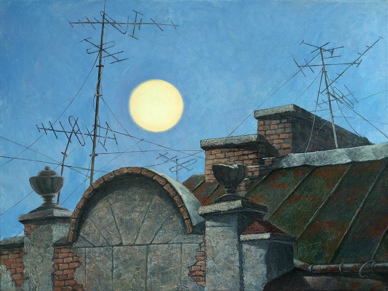 Super moon de Olga Kvasha (2019): Pintura Óleo en Lienzo - Singulart