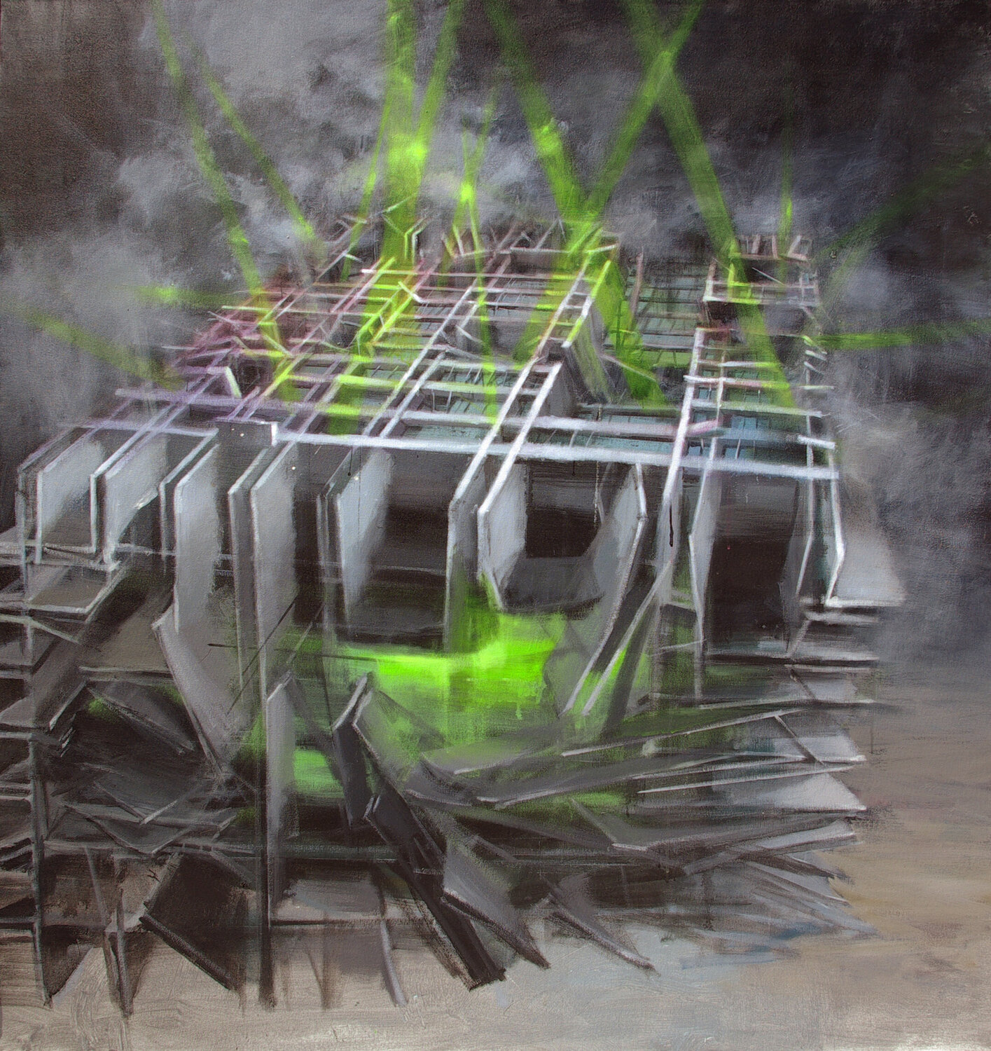 FMI (Fat Man Implosion). von Leticia Gaspar (2017): Malerei Acryl auf ...