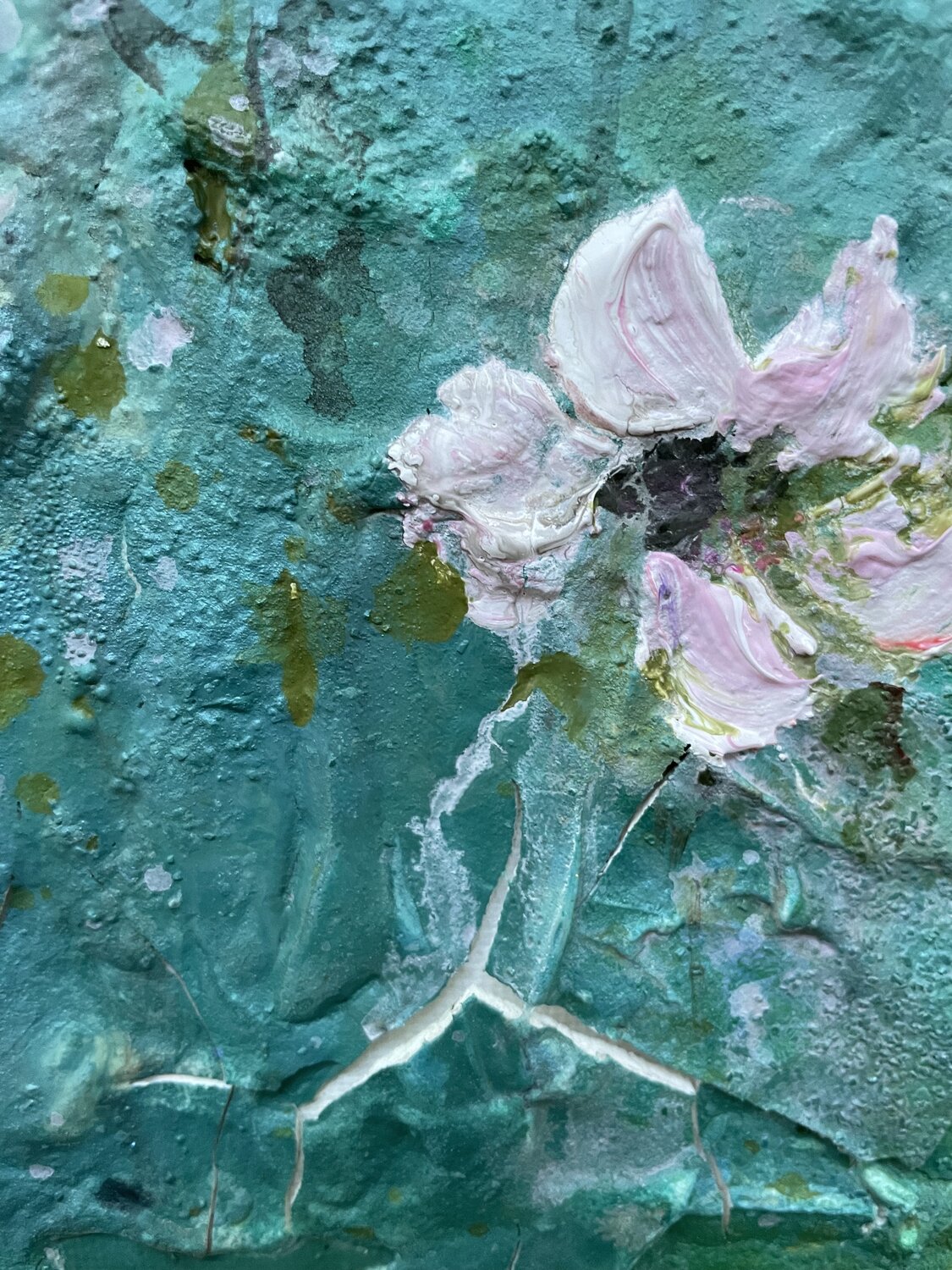 GARDEN OF HOPE von Ilona Hendriks (2023): Malerei Acryl, Kreide auf ...