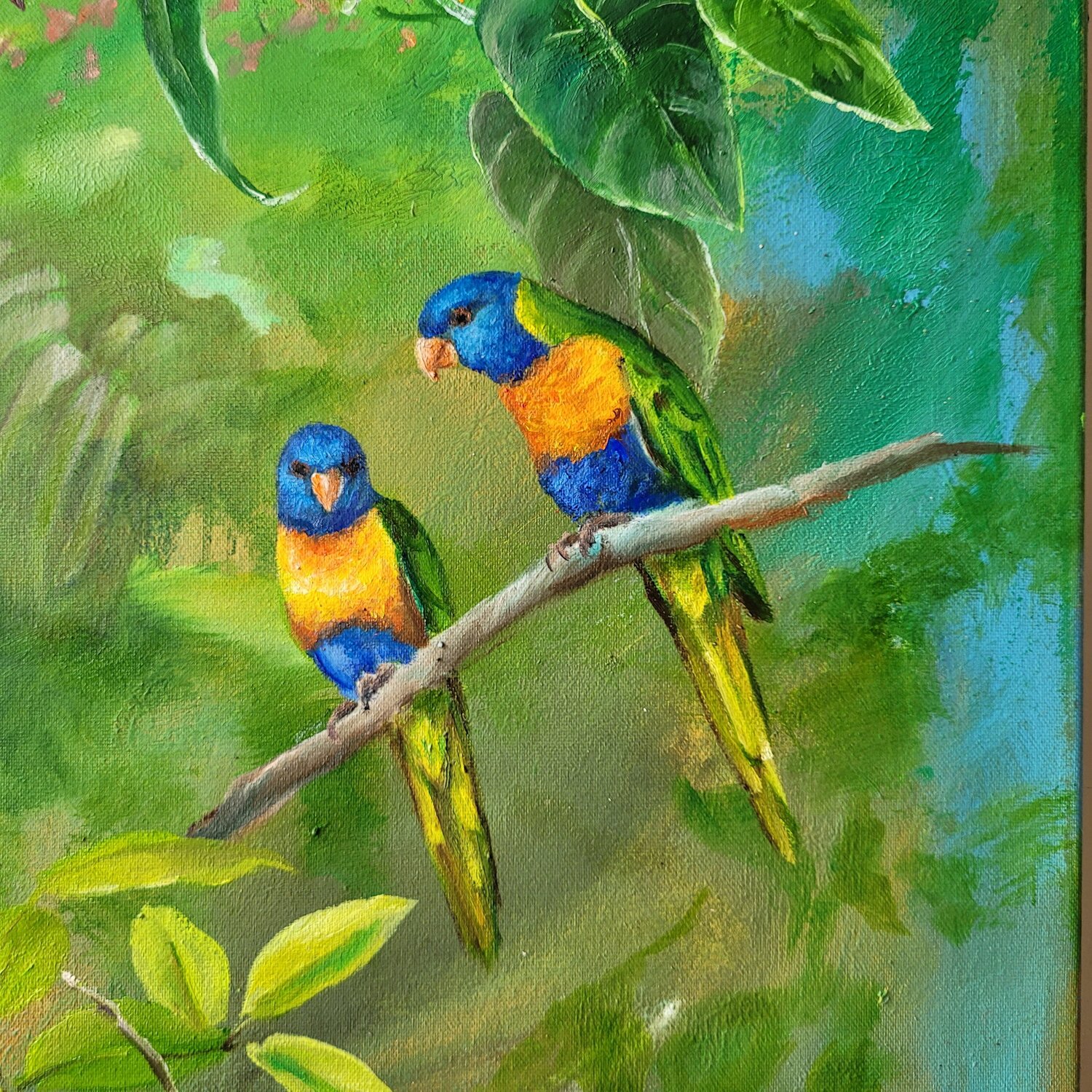 Sunset In The Jungle by Lisa Braun (2023) : Painting Oil on Canvas ...