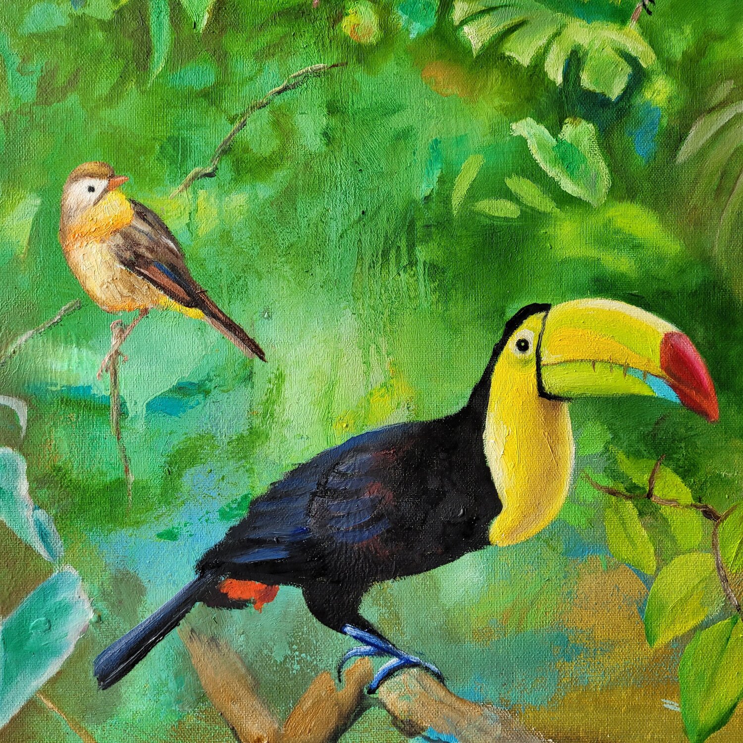 Sunset In The Jungle by Lisa Braun (2023) : Painting Oil on Canvas ...