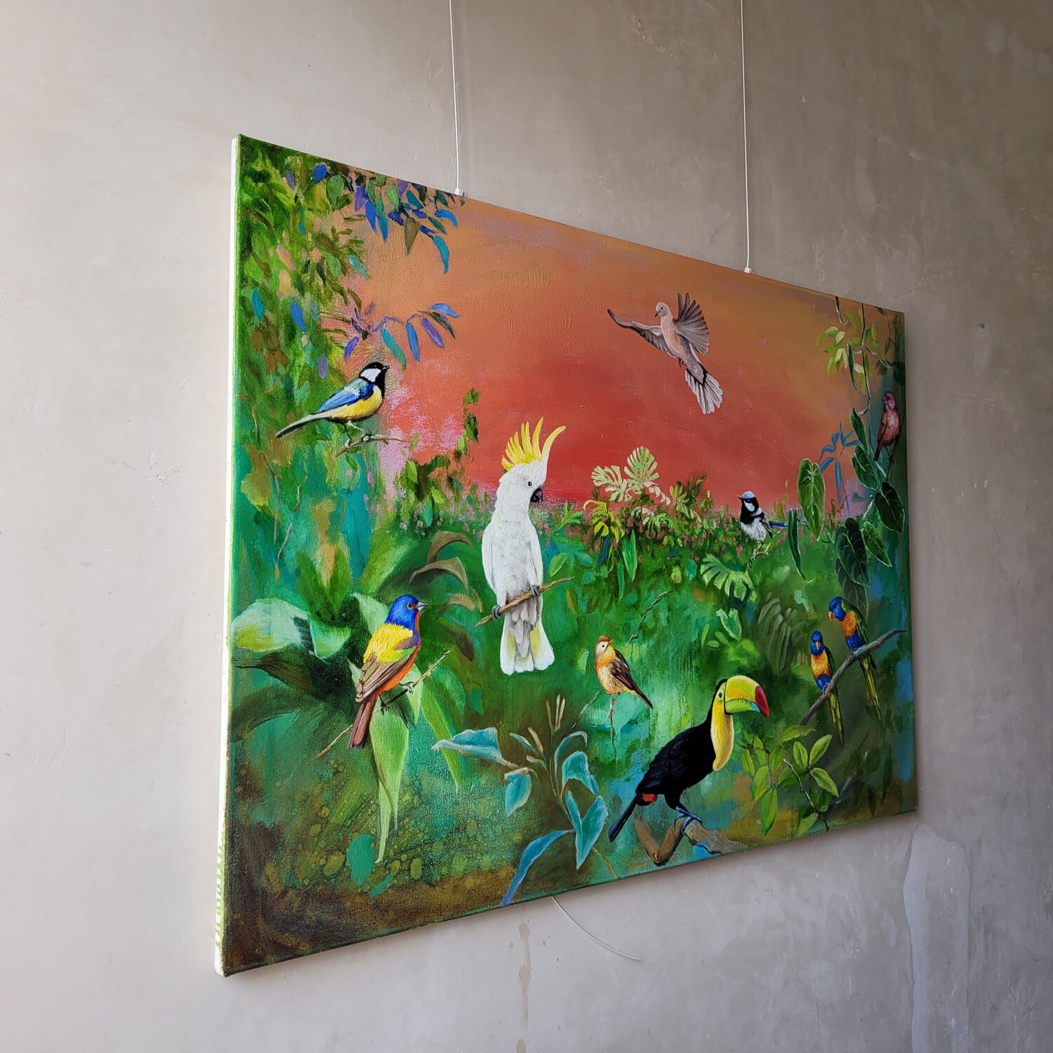 Sunset In The Jungle by Lisa Braun (2023) : Painting Oil on Canvas ...