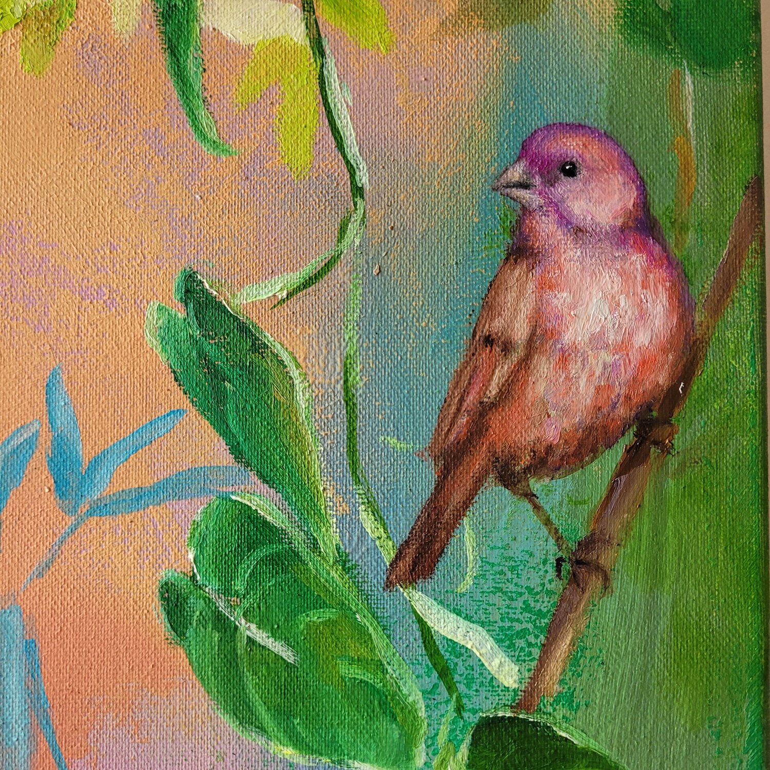 Sunset In The Jungle von Lisa Braun (2023): Malerei Öl auf Leinwand ...