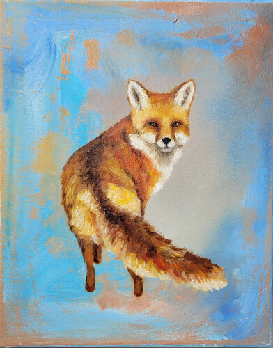Schlauer Fuchs by Lisa Braun (2024) : Painting Oil on Canvas - Singulart