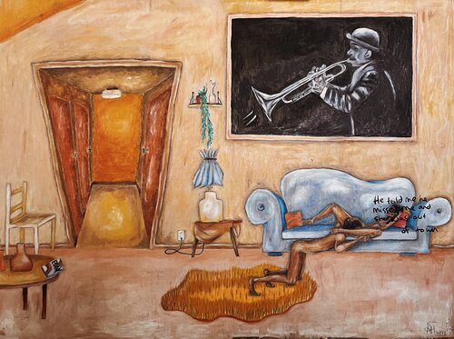 Private Entry One, Fall 1988 by Amanda Flowers (2022) : Painting Oil ...